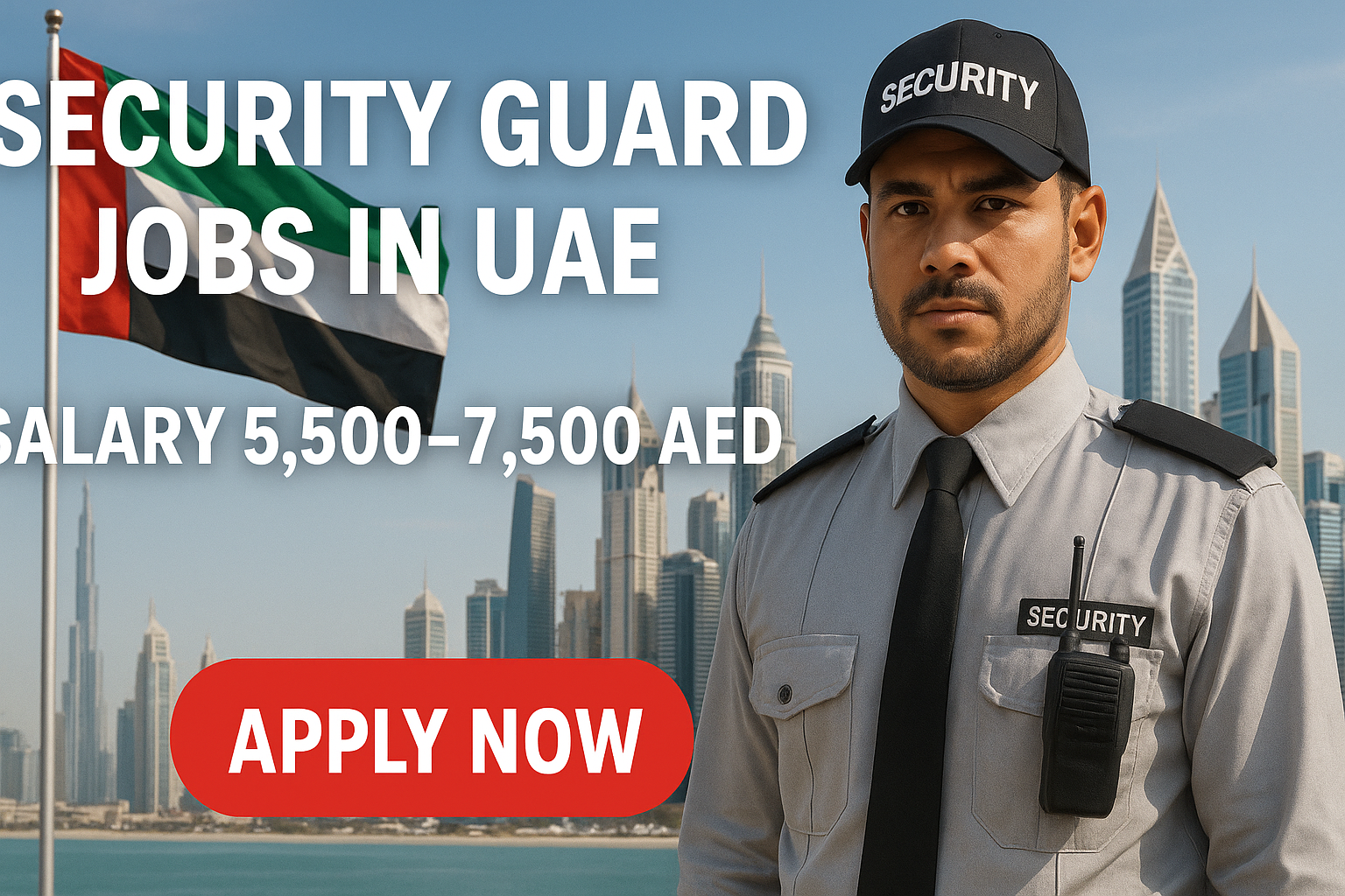 Security Guard Jobs in UAE: Earn 5,500–7,500 AED Monthly with Stable ...